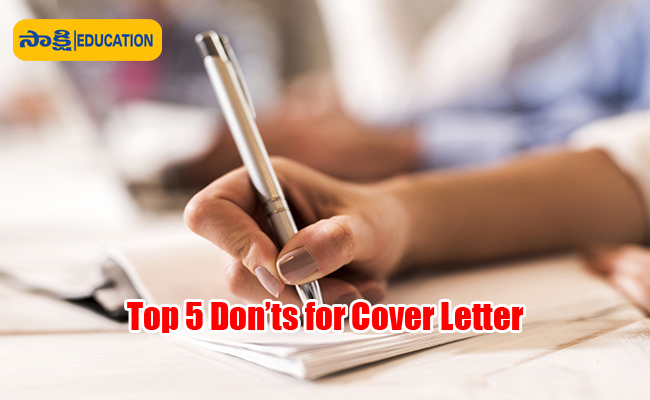 Top 5 Don’ts for Cover Letter