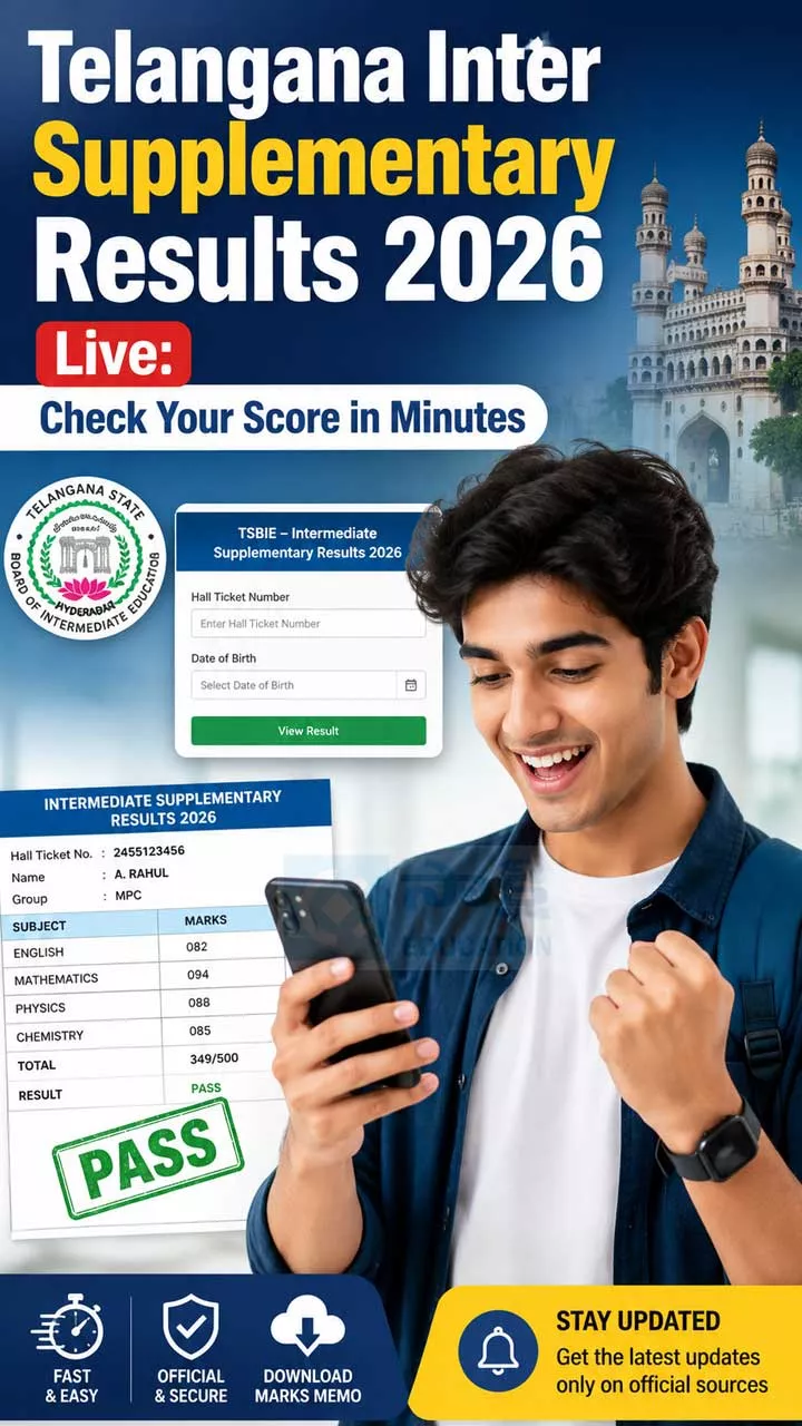 TS Inter 1st Year Supplementary Results 2026: Download Marks Memo ...