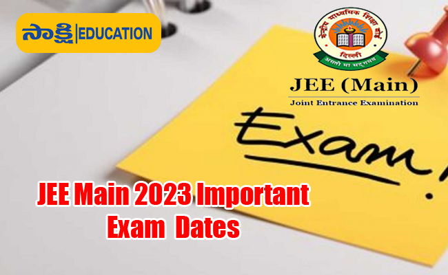 JEE Main 2023 Important Exam Dates