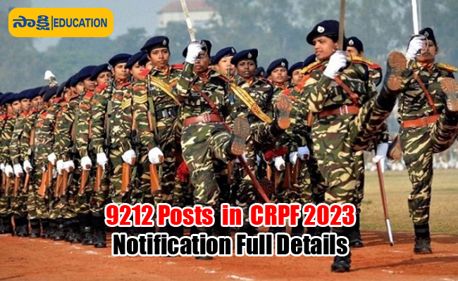 9212 Posts in CRPF 2023 Notification Full Details