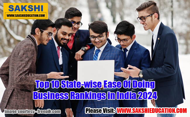 Top 10 State wise Ease Of Doing Business Rankings in India 2024