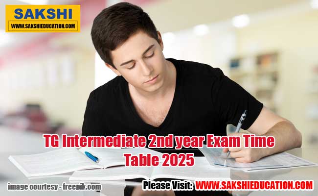 TG Intermediate 2nd year Exam Time Table 2025 Full Details
