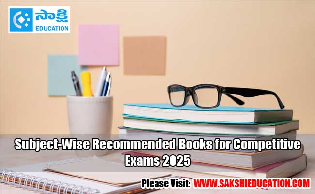 Subject wise recommended books for competitive exams 2025